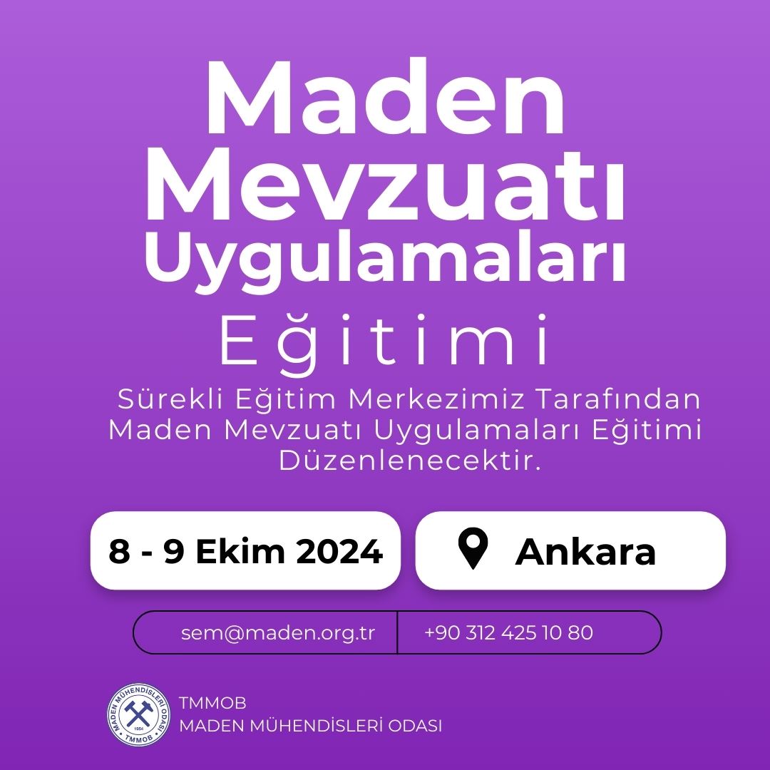 HOŞ GELDİNİZ » TMMOB MADEN MÜHENDİSLERİ ODASI